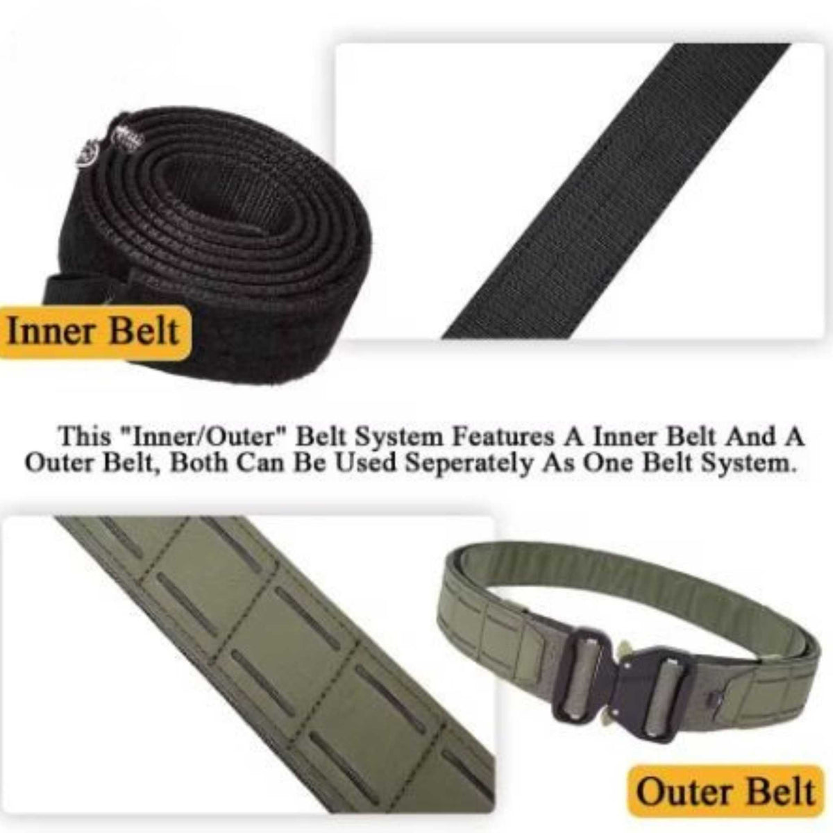 Battle Belt Tactical Metal Buckle with MOLLE system for range or field ...